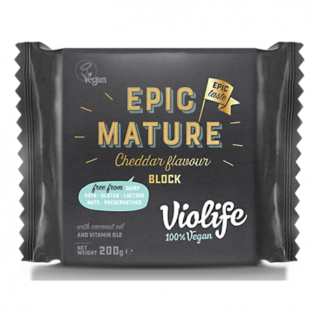 Buy Violife Epic Mature Cheddar Block 200g Cheese Non Dairy (chilled ...